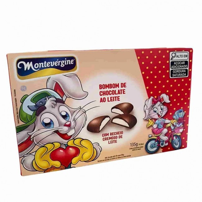 Bombom de chocolate ao leite com recheio MONTEVERGINE 135g