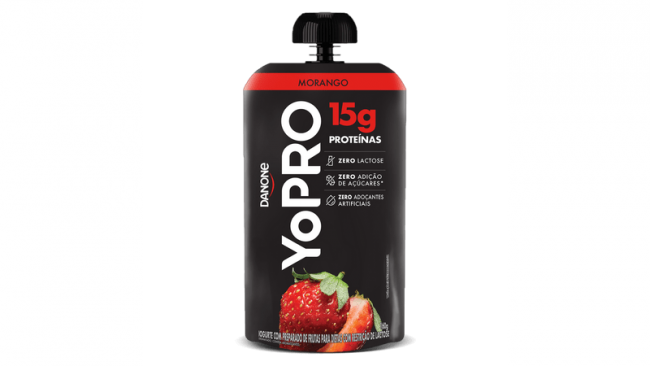 Iogurte Yopro Morango 15g Proteina Zero Lactose Sachê 160g