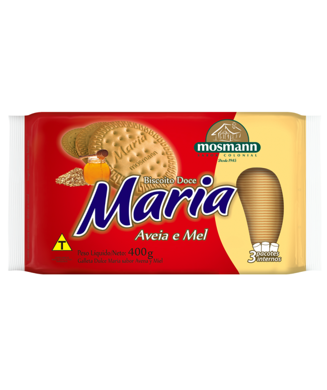 Biscoito Maria Mosmann Aveia e Mel 400g