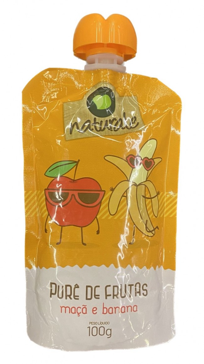 Pure de Frutas Naturale Maçã e Banana 100g