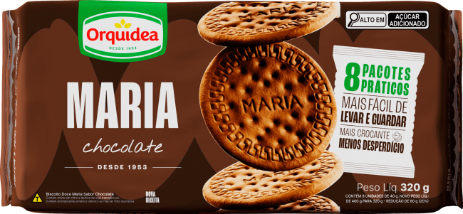 Biscoito Maria Chocolate Orquídea 320g