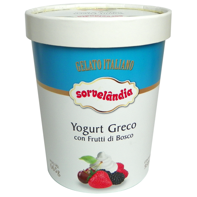 Gelado Sorvelandia Yogurt Grego com Frutti di Bosco 950ml